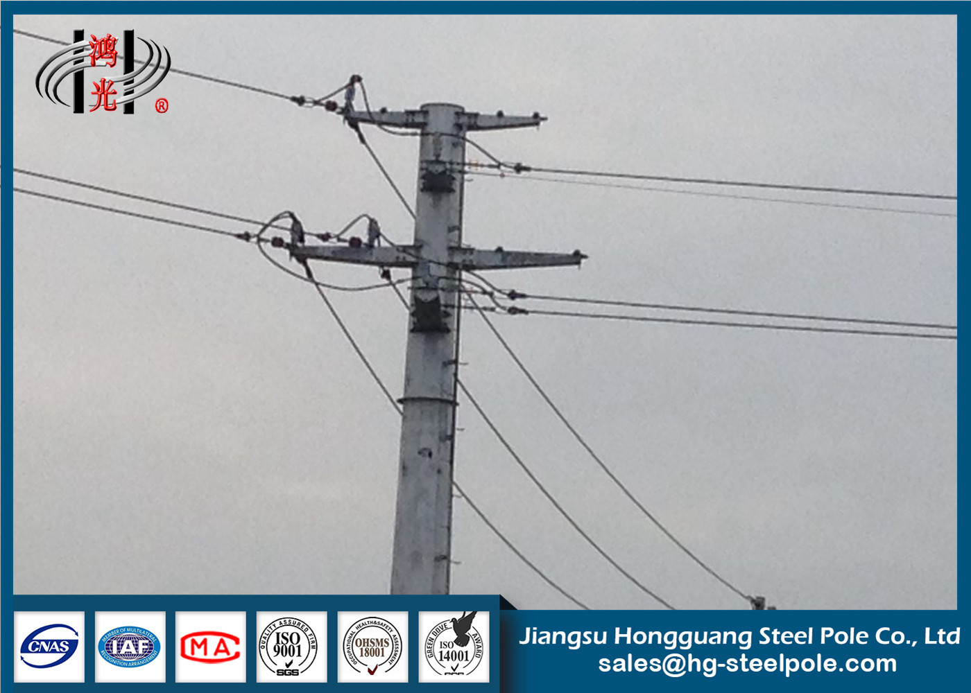 Flange Connection Electrical Power Steel Transmission Poles For ...