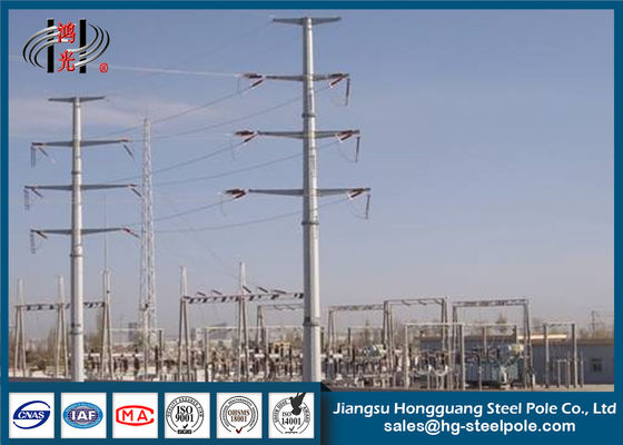 Customized 110KV Polygonal Electric Utility Poles Multi-Circuit Angle Type